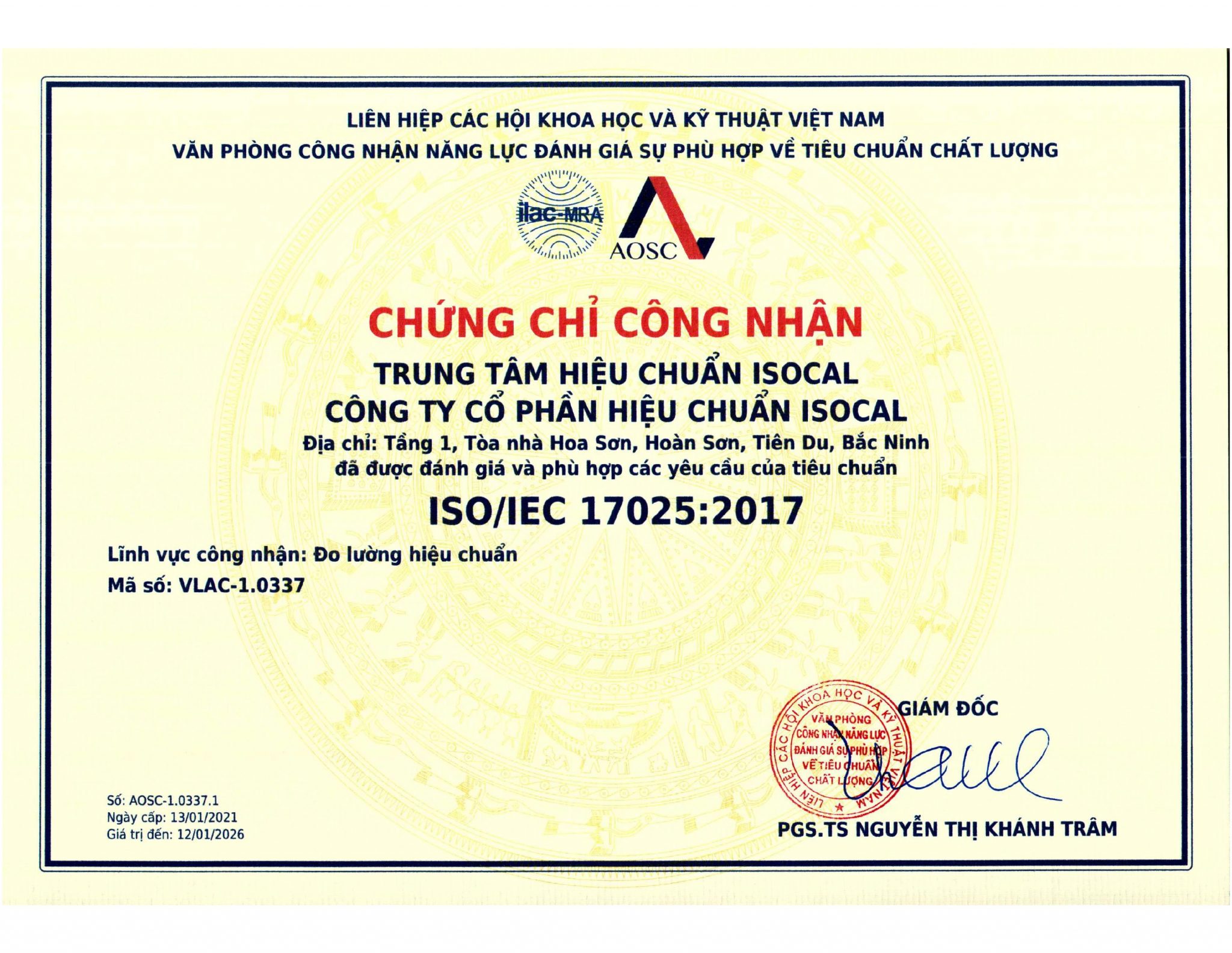 Công ty cổ phần hiệu chuẩn ISOCAL